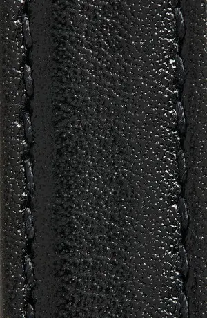 Saint Laurent Skinny Leather Belt With Logo Keeper