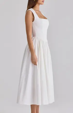 House Of Cb Emmy Stretch Pima Cotton Midi Sundress