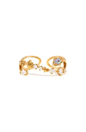 GIRLS CREW Solar Divide Adjustable Ring - Gold