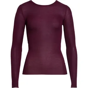 JIL SANDER Lightweight Wool Crewneck Sweater - Cherry