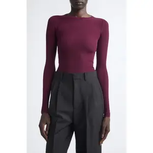 JIL SANDER Jil Sander Lightweight Wool Crewneck Sweater Cherry