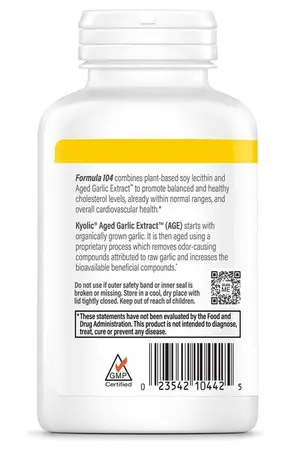 KYOLIC Aged Garlic Extract Formula 104, Cholesterol Health