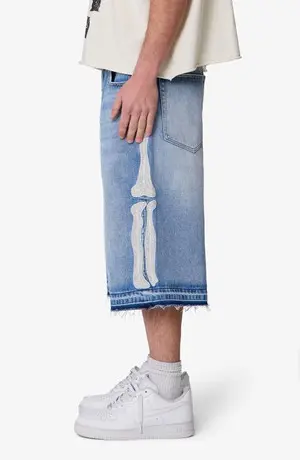 Mnml Ultra Baggy Bone Denim Shorts