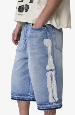 Mnml Ultra Baggy Bone Denim Shorts