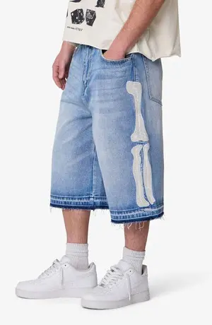 Mnml Ultra Baggy Bone Denim Shorts