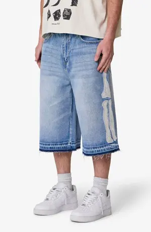 Mnml Ultra Baggy Bone Denim Shorts