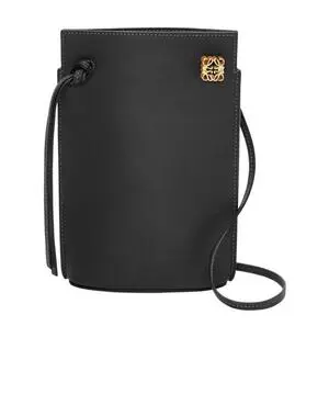 Loewe Dice Logo Plaque Pocket Bag - Black