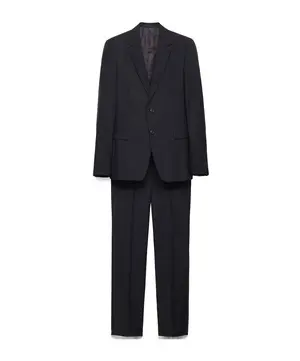 Prada Single Breasted Wool And Mohair Suit