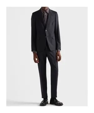 Prada Single Breasted Wool And Mohair Suit
