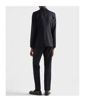 Prada Single Breasted Wool And Mohair Suit