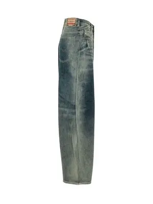 DIESEL® 1987 D Khelz Distressed Faded Jeans - Navy