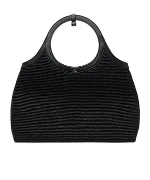 COURREGES Raffia Holy Day Handbag - Black
