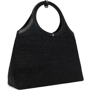 COURREGES Raffia Holy Day Handbag - Black