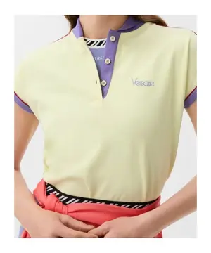 Versace Embroidered-logo Cotton Piqué Polo
