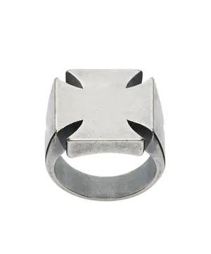 Vetements Biker Cross Minimal Signet Ring