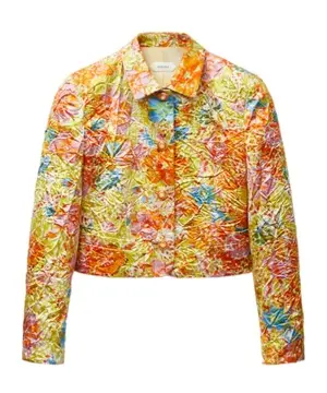 Versace Printed Silk Duchesse Jacket