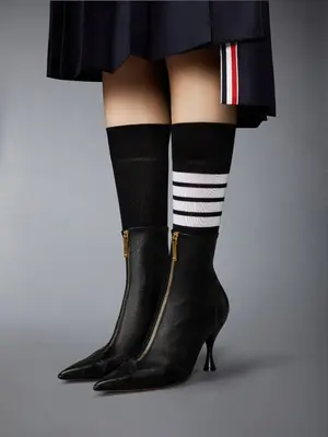 Thom Browne Wingtip Leather Ankle Boots