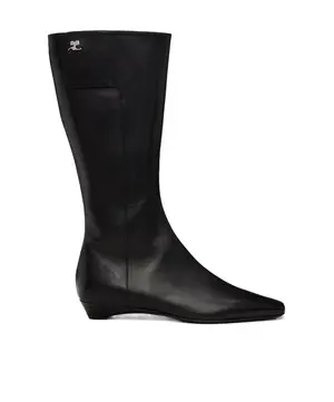 COURREGES Logo-plaque Boots - Black