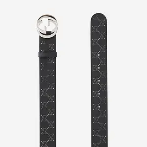 Gucci Leather Belt With Metal Clasp