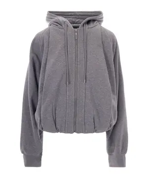 Sportmax Long-sleeve Hooded Sweatshirt - Gray