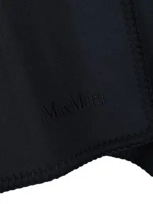 Max Mara Colomba Logo Emrboidered Cape - Blue