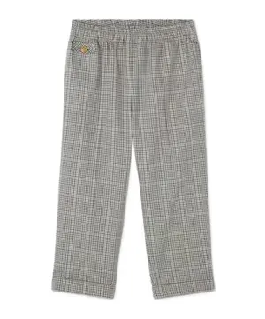 Versace Baby Micro-check Cotton-poplin Pants