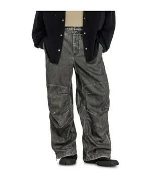 DIESEL® Pants In Distressed-effect Bonded Material