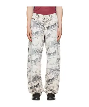 Martine Rose Print-detail Pocket Jeans