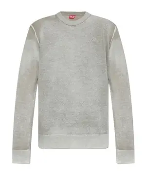 DIESEL® Logo-embroidered Cotton Jumper