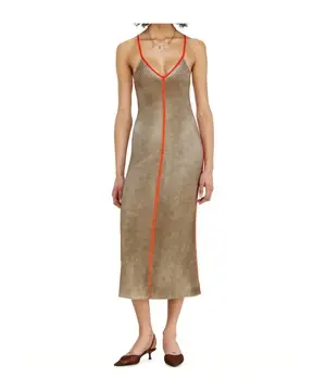 DIESEL® Rib-knitted Cami Midi Dress