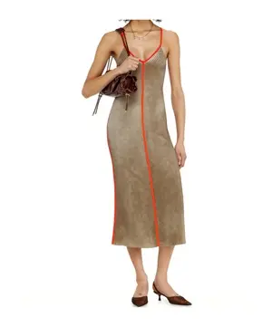 DIESEL® Rib-knitted Cami Midi Dress