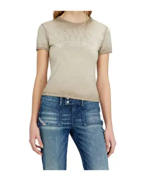 DIESEL® Graphic-print Logo-patch T-shirt