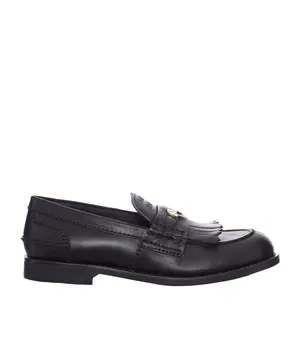 Miu Miu Round-toe Loafers - Black