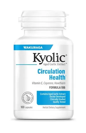 KYOLIC Garlic Extract Supplement For Cardiovascular And Circulation Health Support 100 Capsules - None