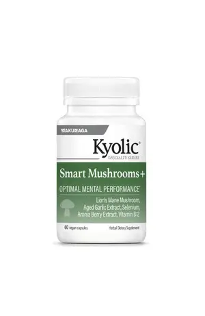 KYOLIC Smart Mushroom Supplement For Mental Performance And Brain Health Support 60 Capsules - None