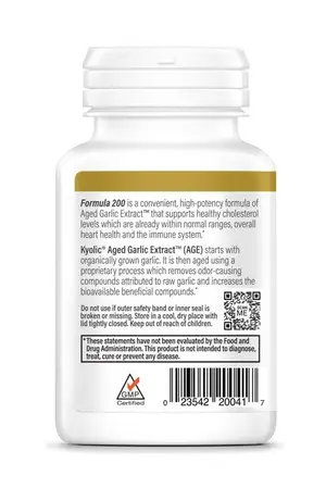 KYOLIC Aged Garlic Extract Formula 200, Cardiovascular & Immune, Reserve, 60 Count