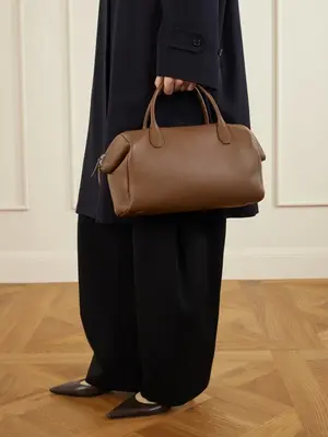 THE ROW Faye Textured-leather Tote