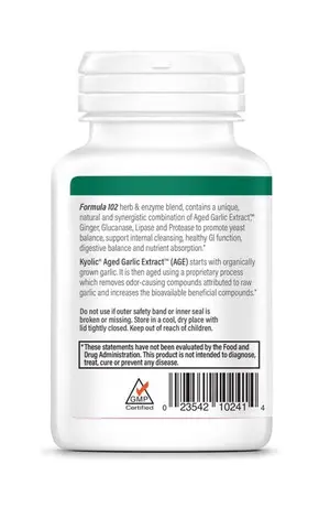 KYOLIC Aged Garlic Extract Formula 102, Cleanse & Digestion, Ginger And Enzyme Complex