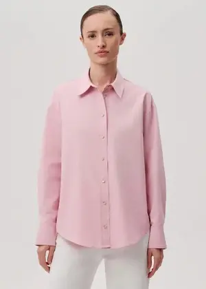 EXQUISE Jewel Cotton Shirt - Pink