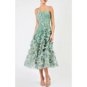 HELSI Lily Sequin Floral Appliqué Midi Dress