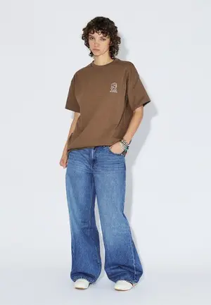 DR. DENIM Trooper Tee - Brown Draw
