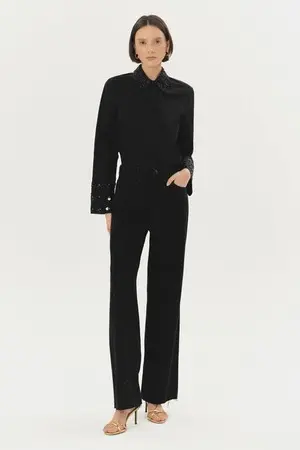 EXQUISE Billy Embroidered Cotton Shirt