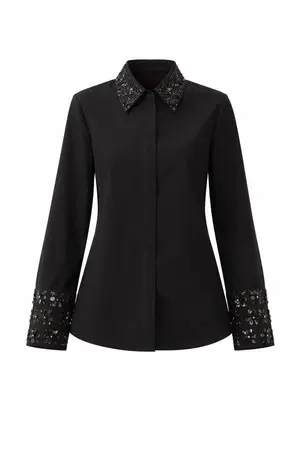 EXQUISE Billy Embroidered Cotton Shirt