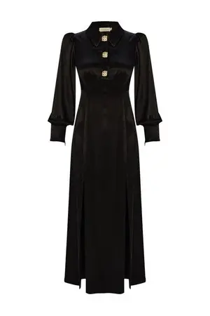 EXQUISE Alivia Midi Dress - Black
