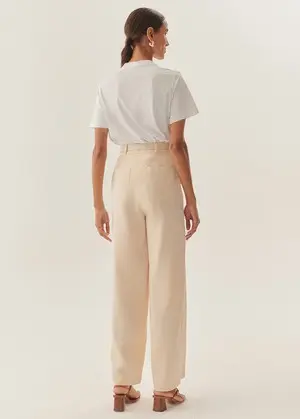 EXQUISE Ember Refined Creased Wide Leg Pants
