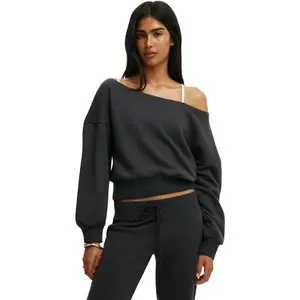COTTONON Relaxed Off Shoulder Sweatshirt - Shadowstone