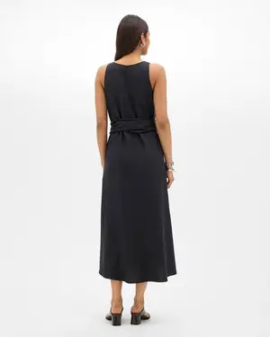 Another Tomorrow Sarong Linen Dress