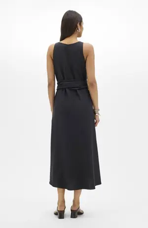Another Tomorrow Sarong Linen Dress