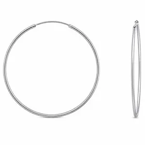 DONATELLO GIAN Sterling Large Endless Tube Hoop Earrings