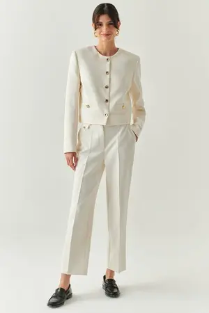 EXQUISE Marceline Jacket - Ecru